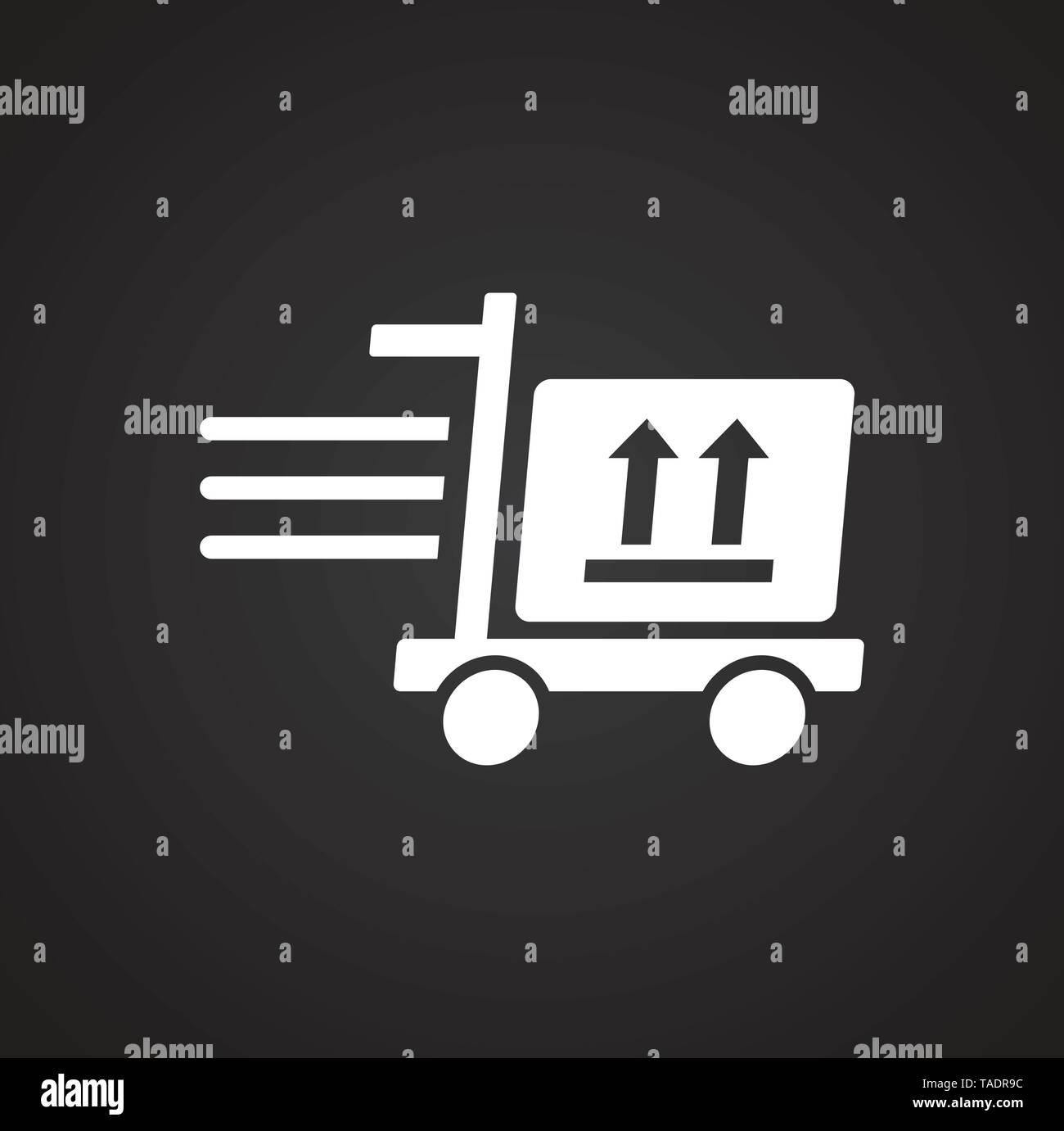 Delivery related icon on background for graphic and web design. Simple ...