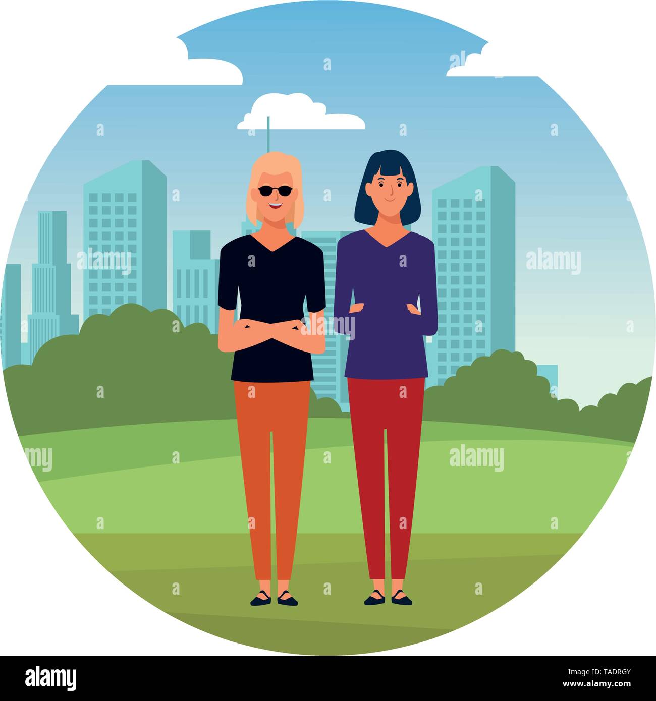 women avatar cartoon character vector illustration Stock Vector Image ...