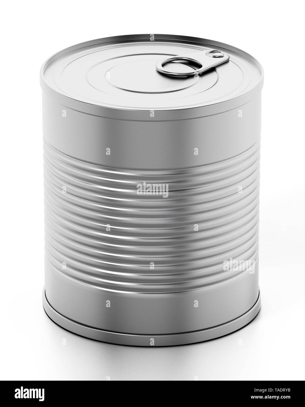 Tin can isolated on white background. 3D illustration Stock Photo - Alamy