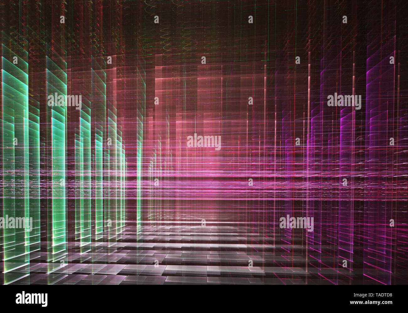 Computer generated abstract tehnology 3D illustration. Three ...