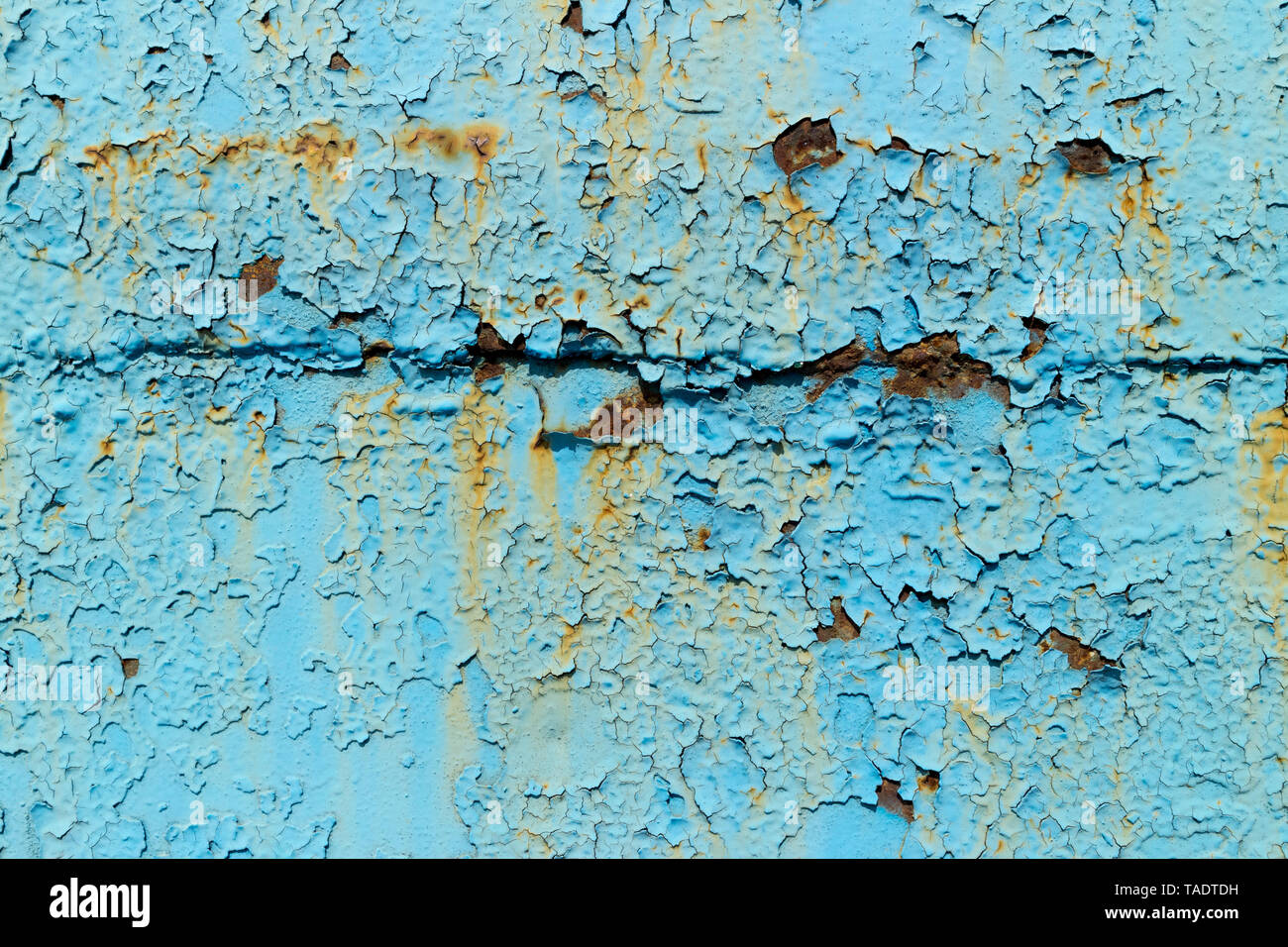 Rusty metal surface painted with peeling blue paint Stock Photo - Alamy