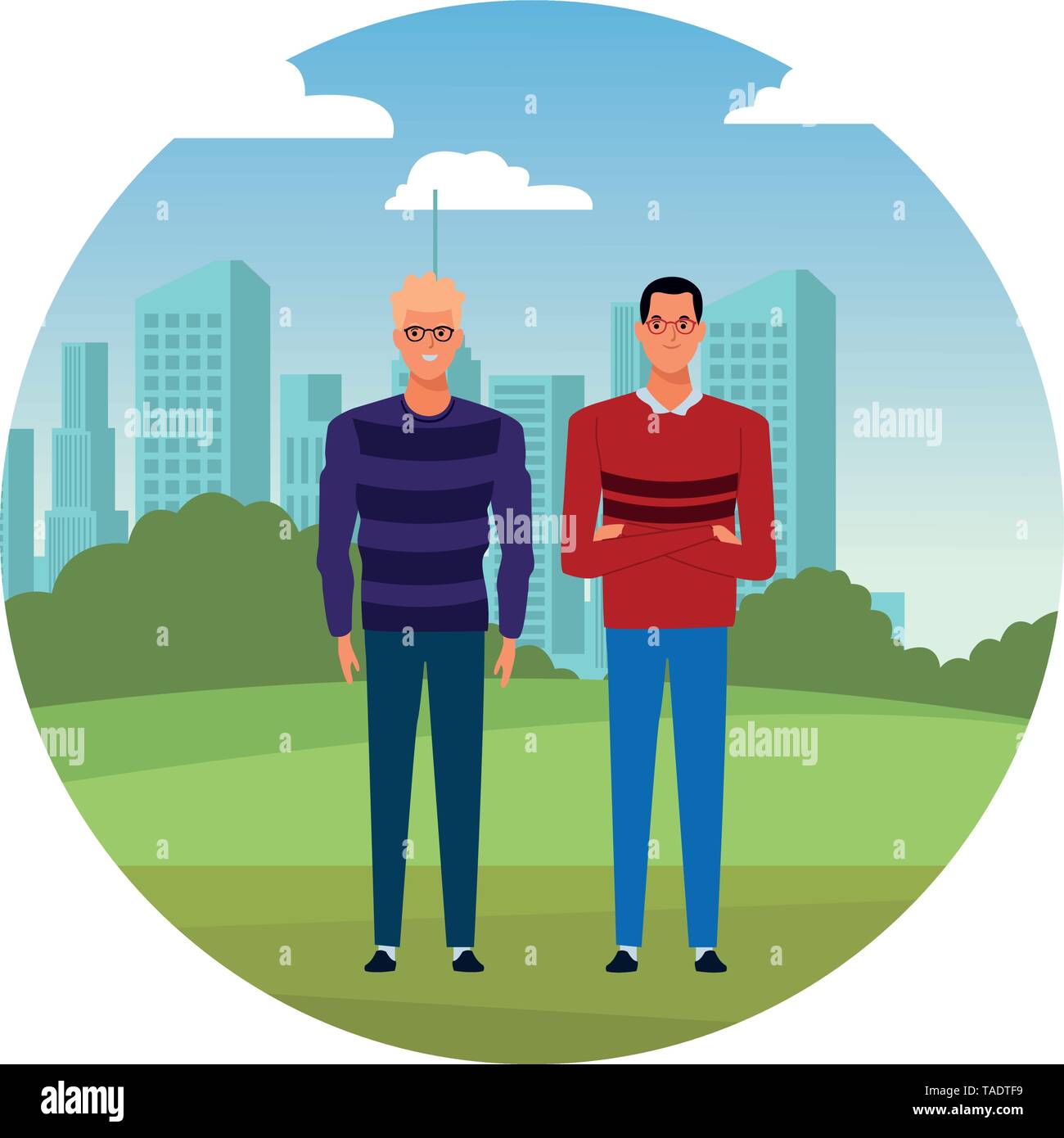 men avatar cartoon character vector illustration Stock Vector Image ...