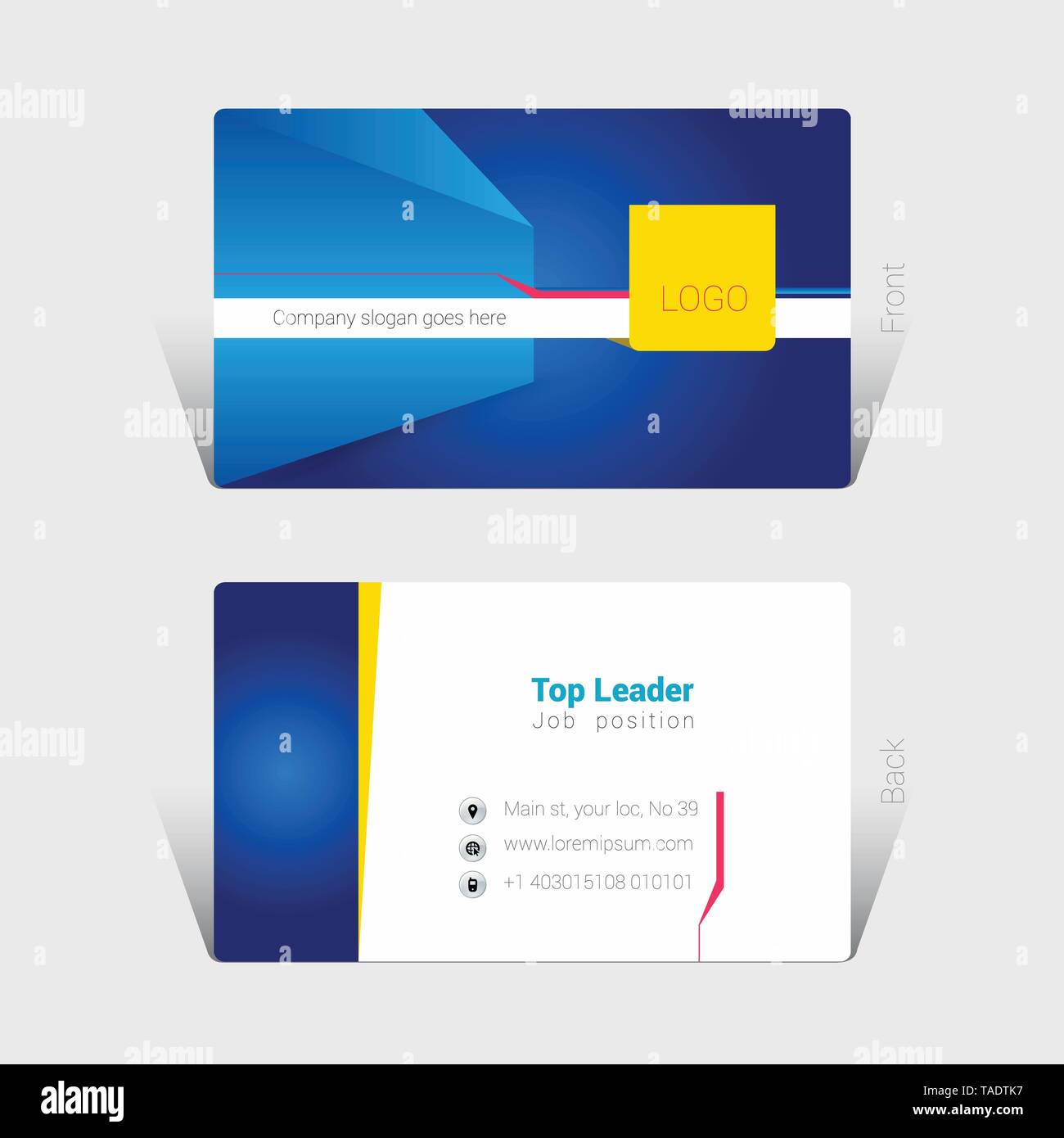 Business card design concept, Vector Illustration Stock Vector Image ...