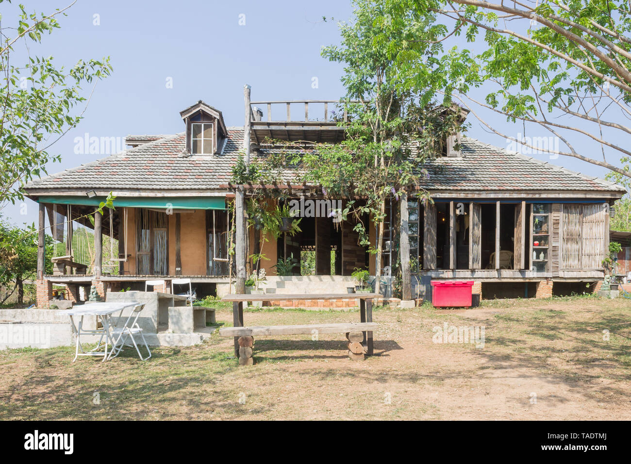 Exterior Design House in Country Style. Exterior design house with ...