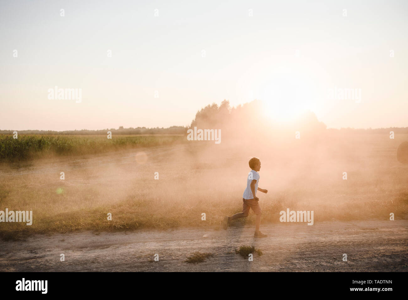 Running on rural road hi-res stock photography and images - Alamy