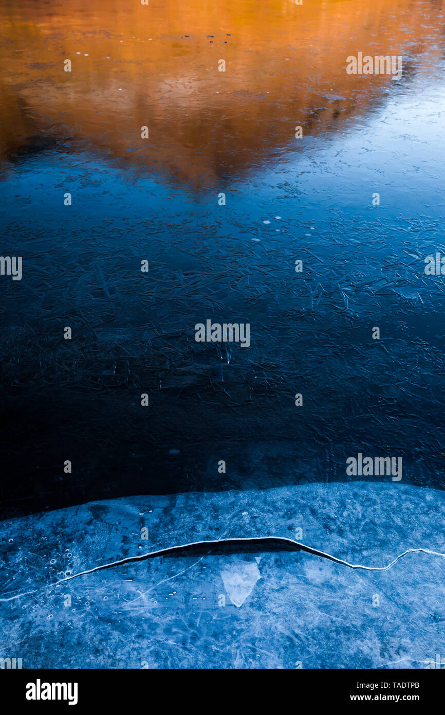 Norway, Lofoten Islands, frozen water Stock Photo - Alamy