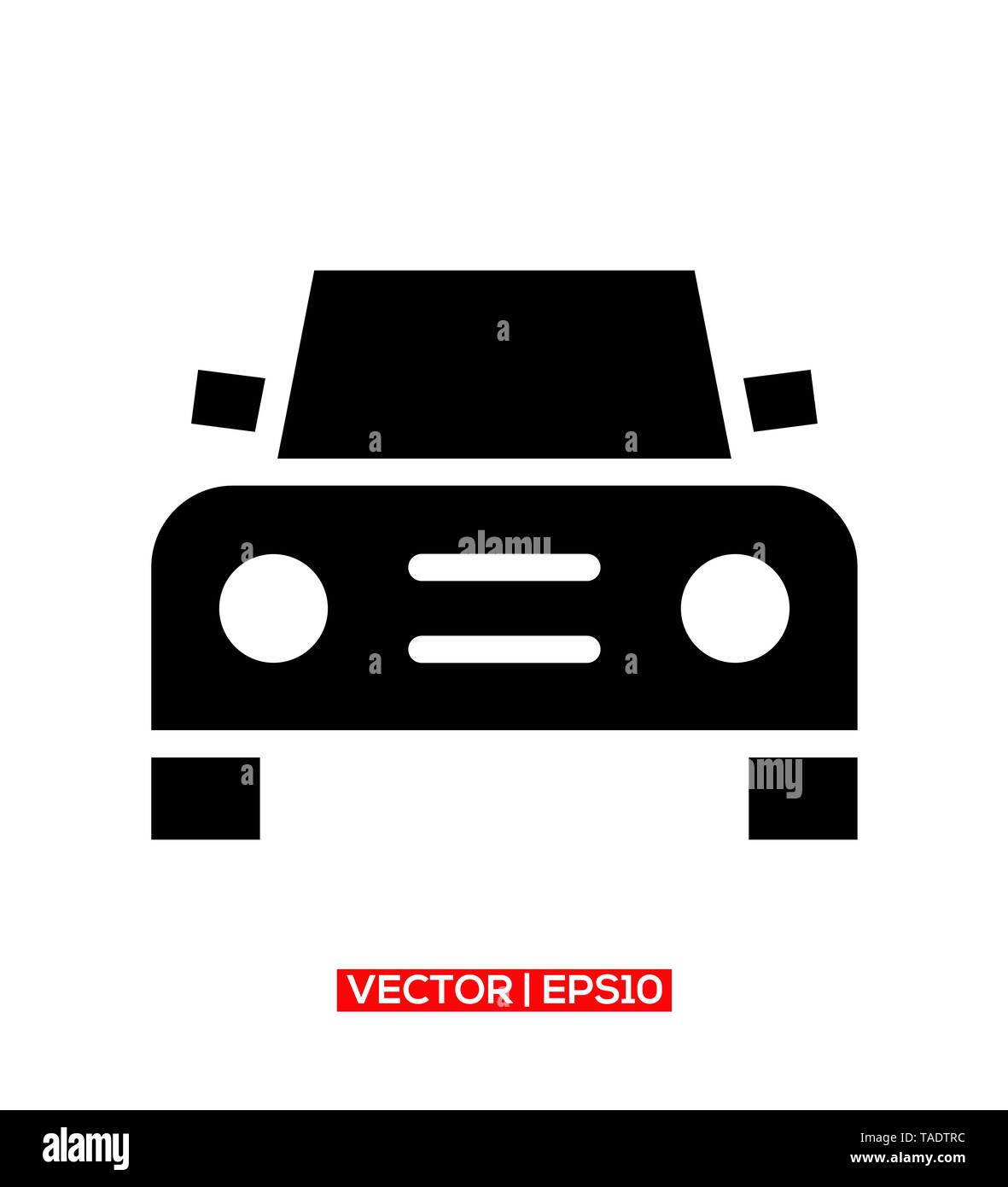 front car icon vector logo symbol or illustration Stock Photo - Alamy