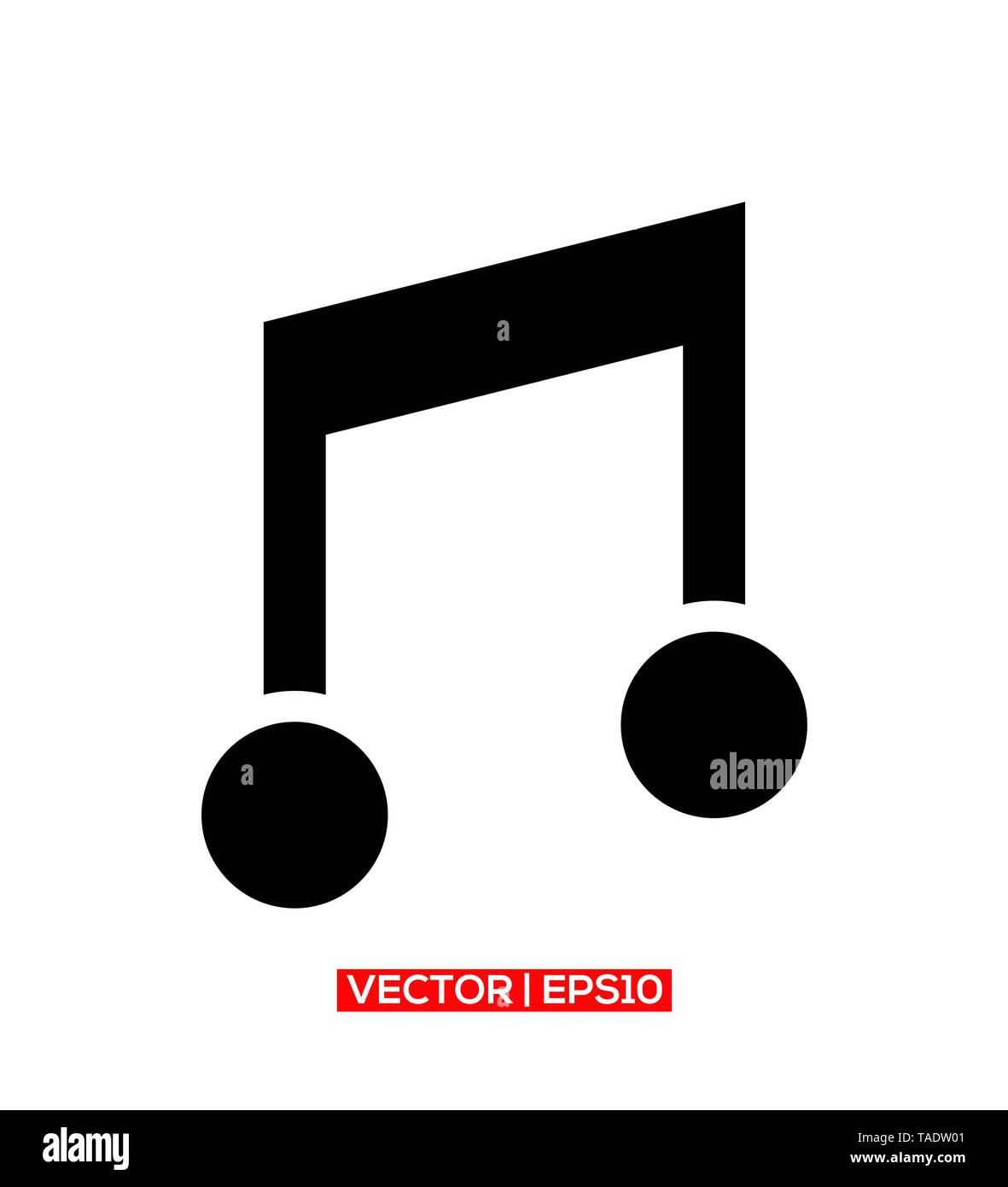 Music note icon vector logo symbol or illustration Stock Photo - Alamy