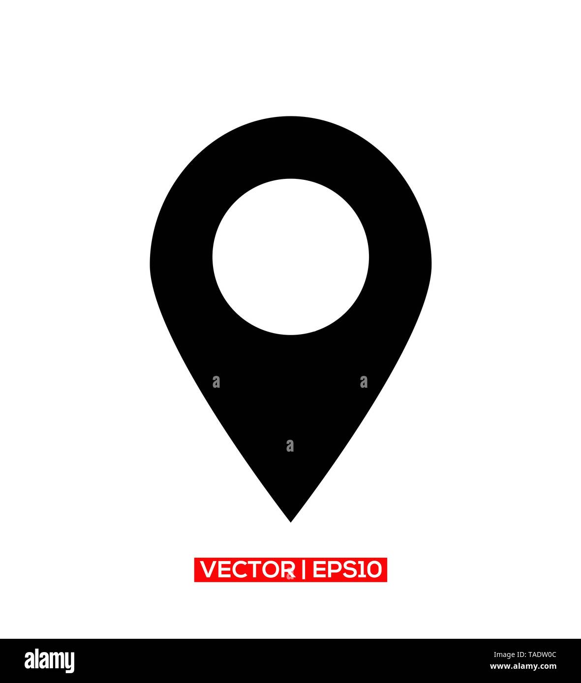 pin location vector icon logo or illustration Stock Photo - Alamy