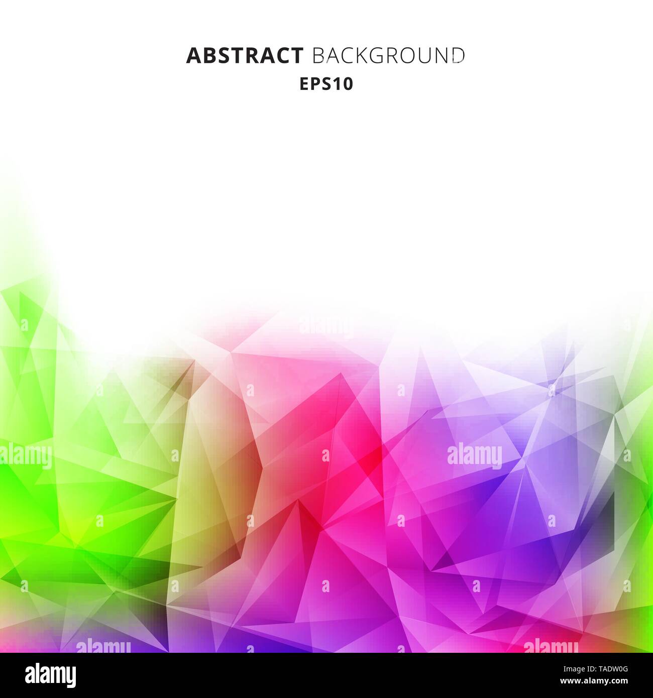 Abstract geometric low poly colorful pattern on white background ...