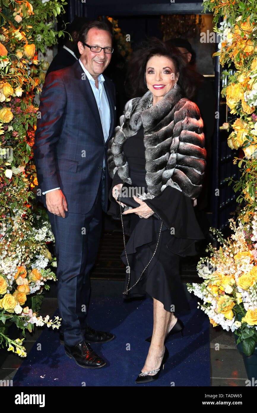 Joan Collins and Percy Gibson, Tramp 50th Anniversary Summer Party ...