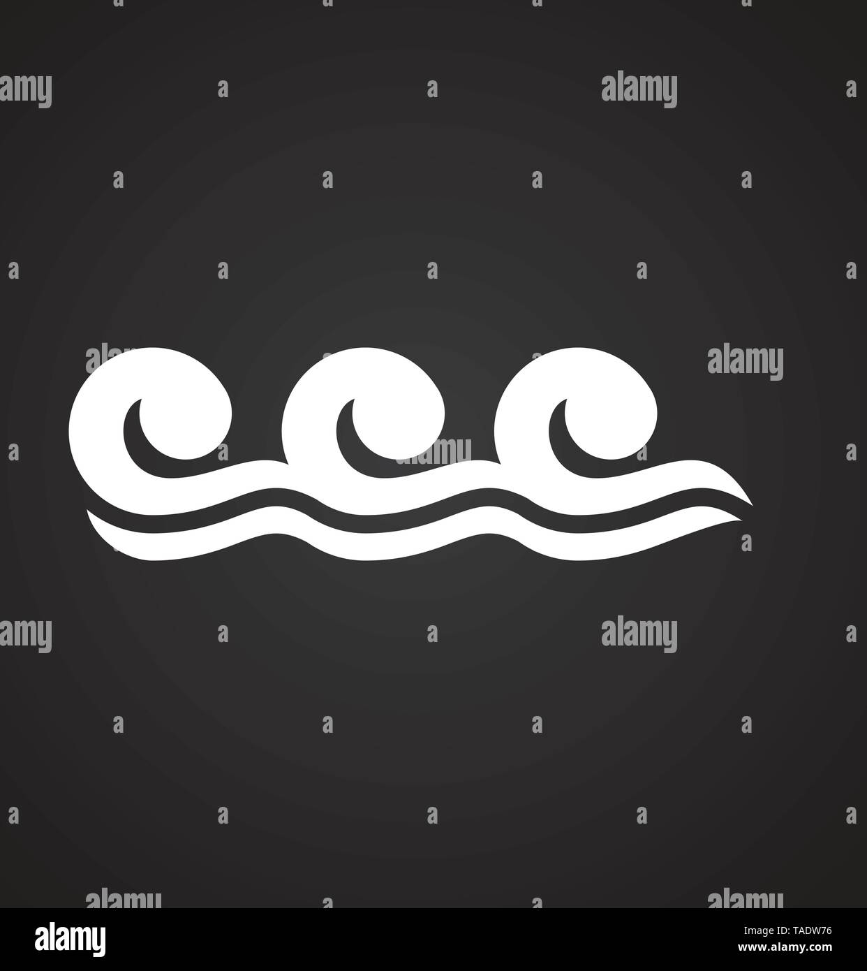 Waves icon on background for graphic and web design. Simple vector sign ...