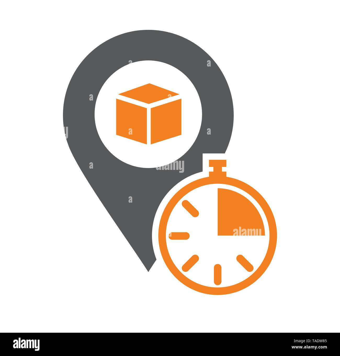 Delivery related icon on background for graphic and web design. Simple ...