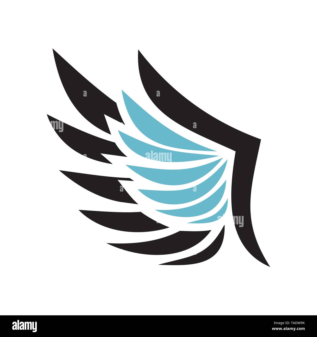 Wing icon on white background for graphic and web design. Simple vector ...