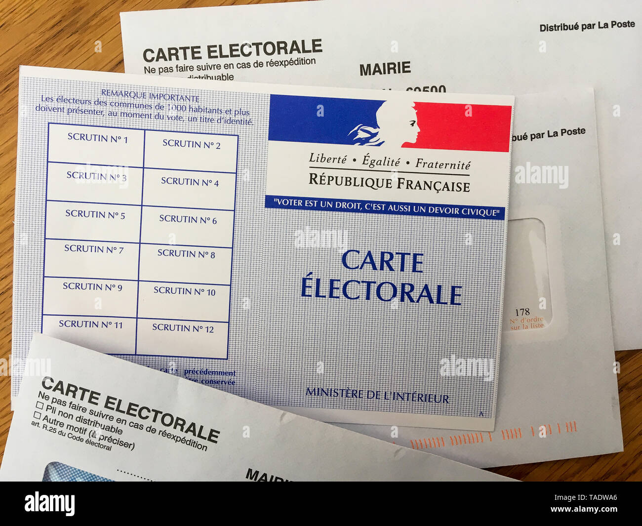 French voting card, France Stock Photo - Alamy