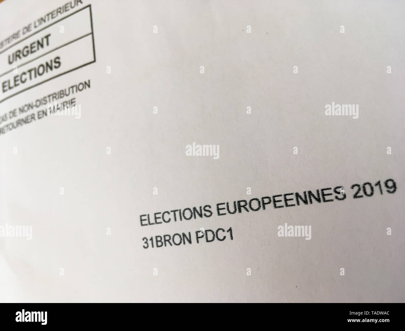 French voting card, France Stock Photo - Alamy