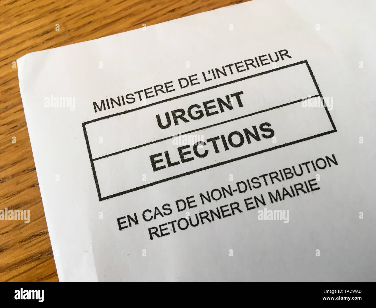 French voting card, France Stock Photo - Alamy