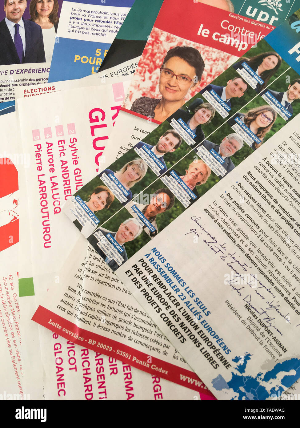 French voting card and electoral material, Lyon, France Stock Photo - Alamy