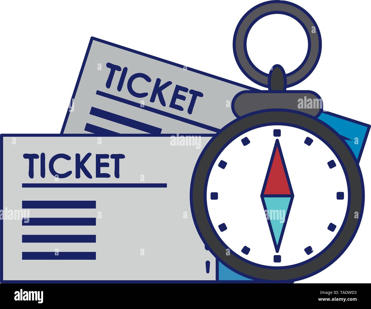 Travel and vacations symbols blue lines Stock Vector Image & Art - Alamy