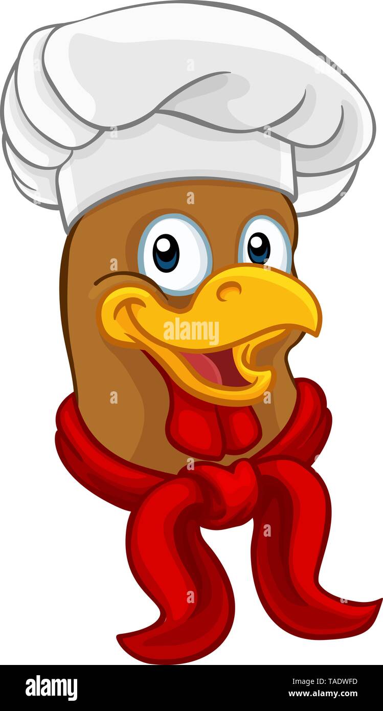 Chicken Chef Rooster Cockerel Cartoon Character Stock Vector Image ...