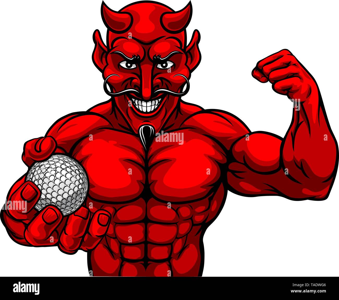 Halloween devil man holding Stock Vector Images - Alamy