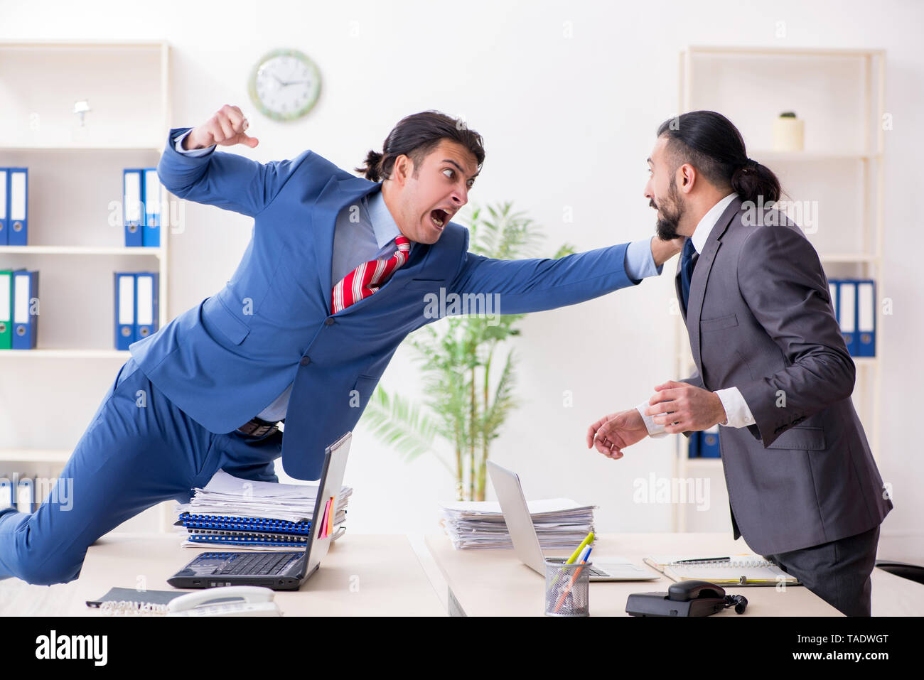 Two male colleagues in the office Stock Photo - Alamy