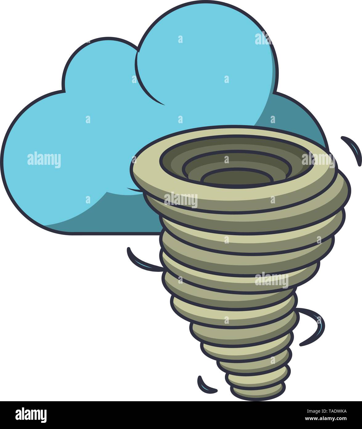 Weather cloud and twister cartoon Stock Vector Image & Art - Alamy