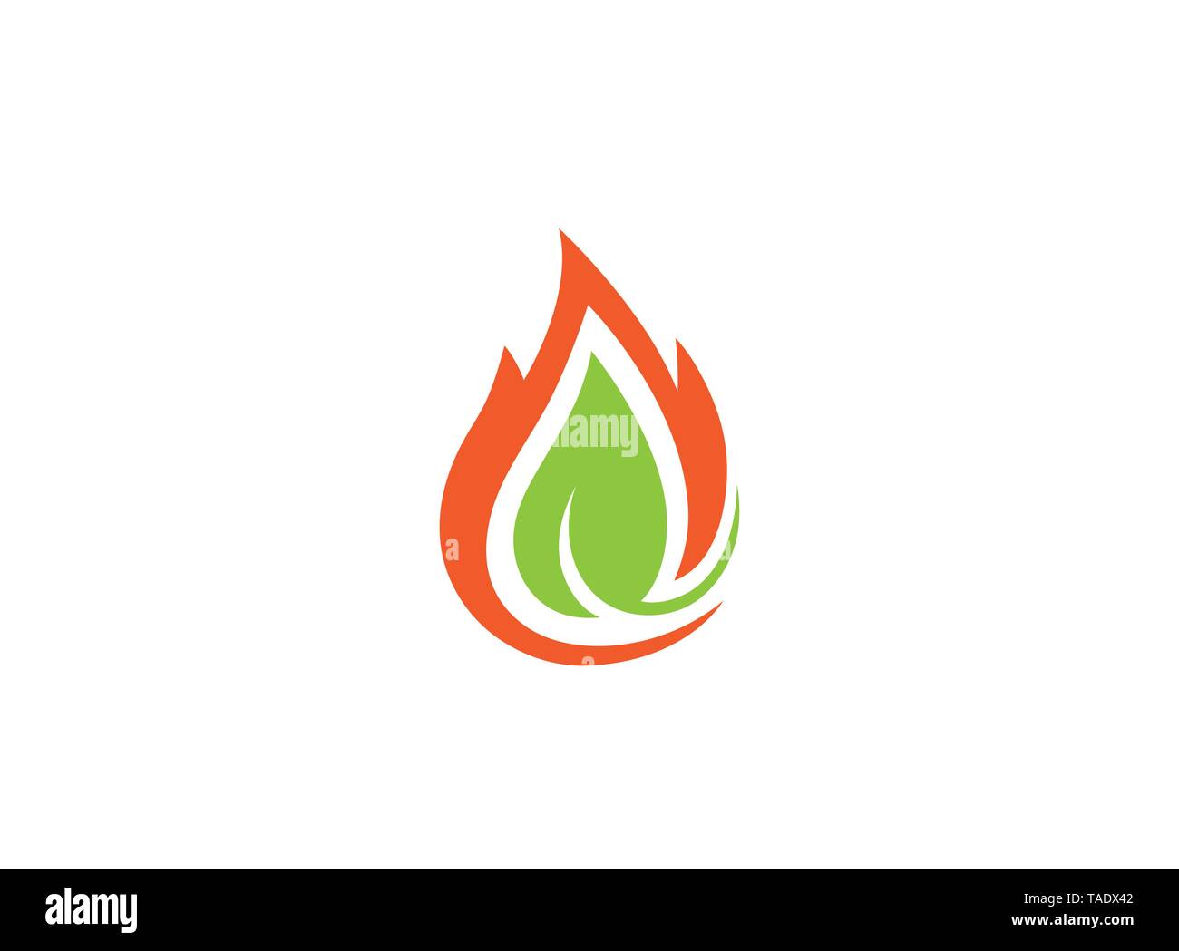 Green leaf fire flame Cut Out Stock Images & Pictures - Alamy