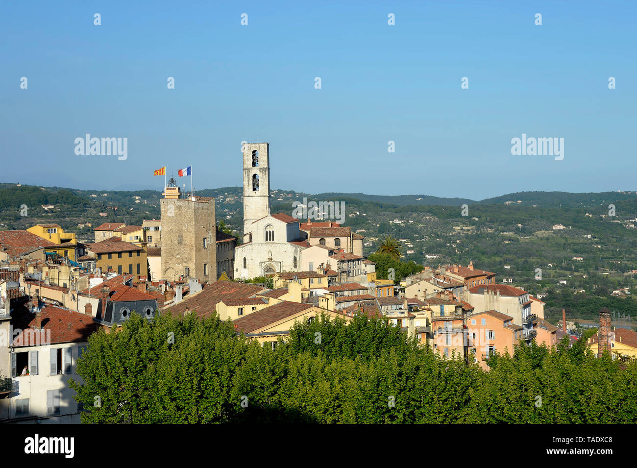 Overview of the city of Grasse, world's perfume capital Stock Photo - Alamy