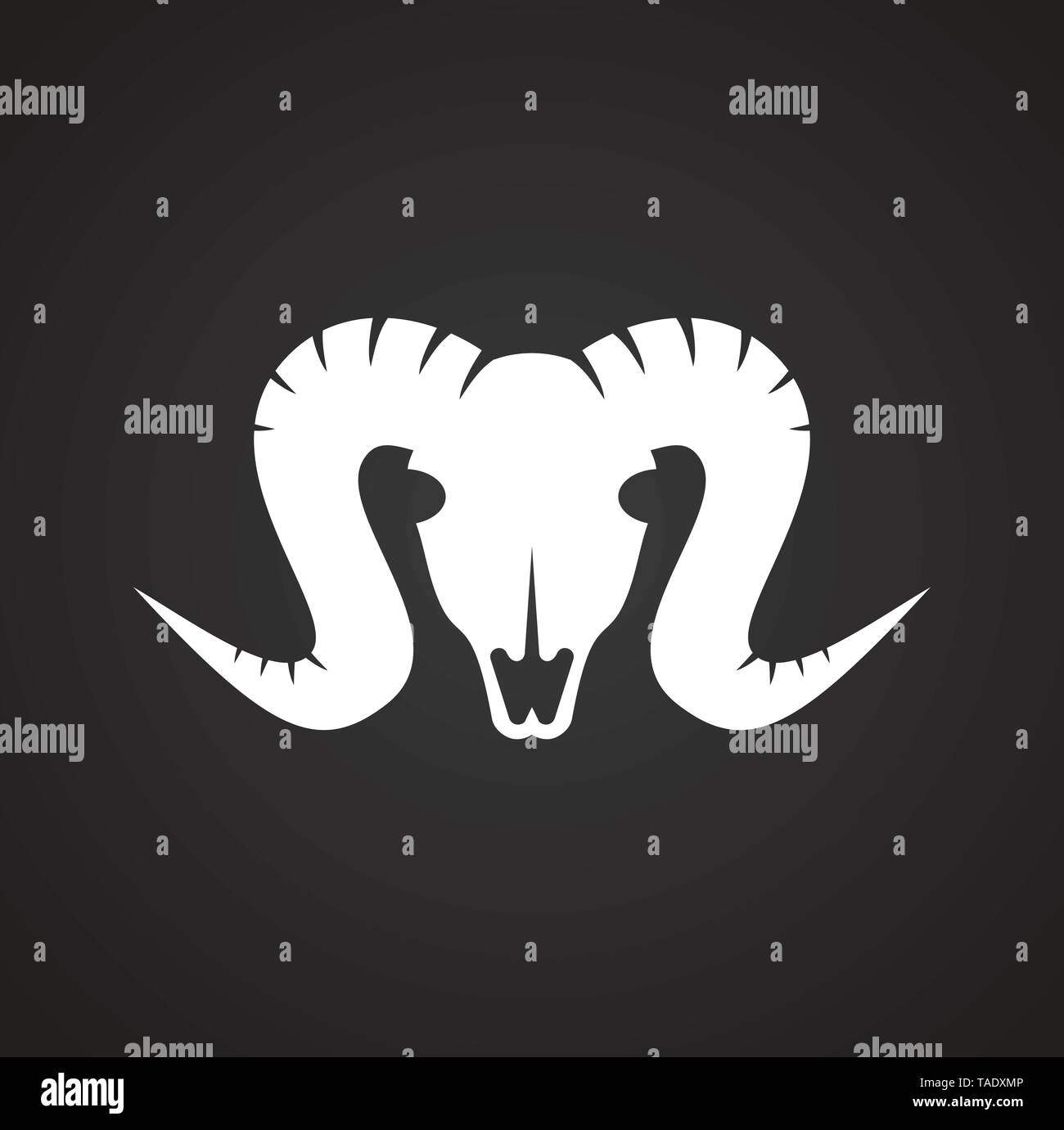 Animal skull icon on background for graphic and web design. Simple ...