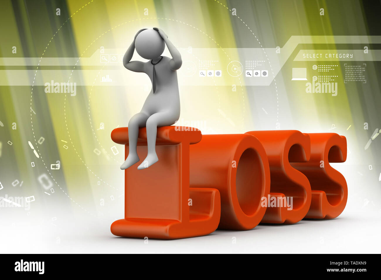 Business man in loss Stock Photo - Alamy