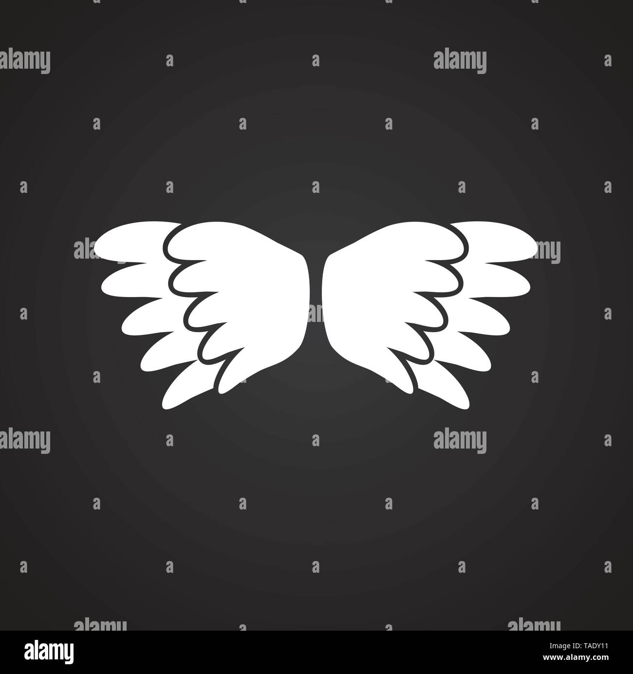 Wing icon on white background for graphic and web design. Simple vector ...