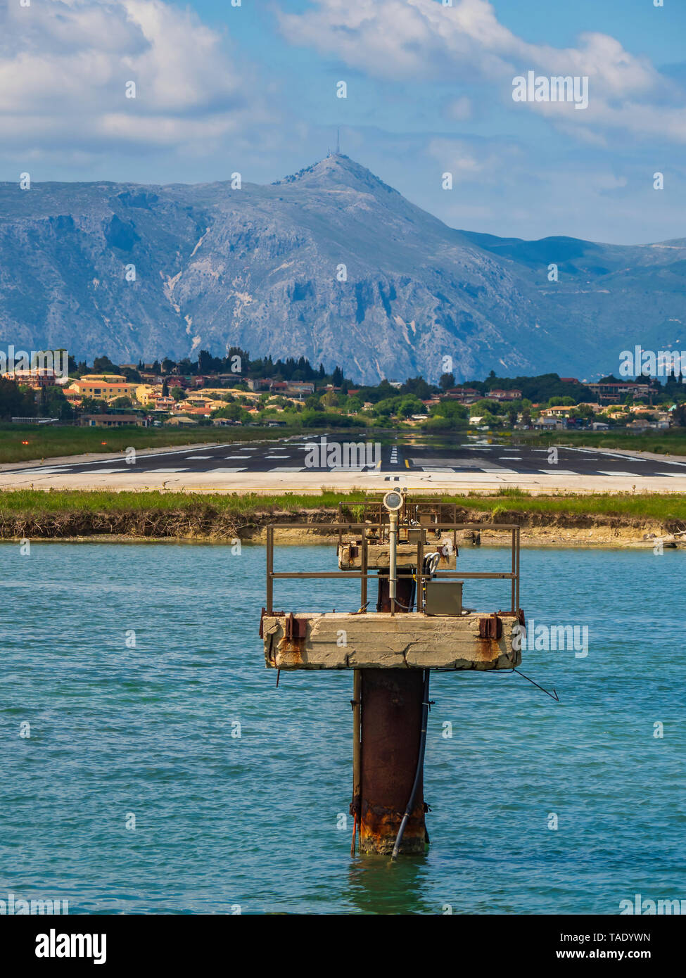 Runway at Corfu airport Greece Stock Photo - Alamy
