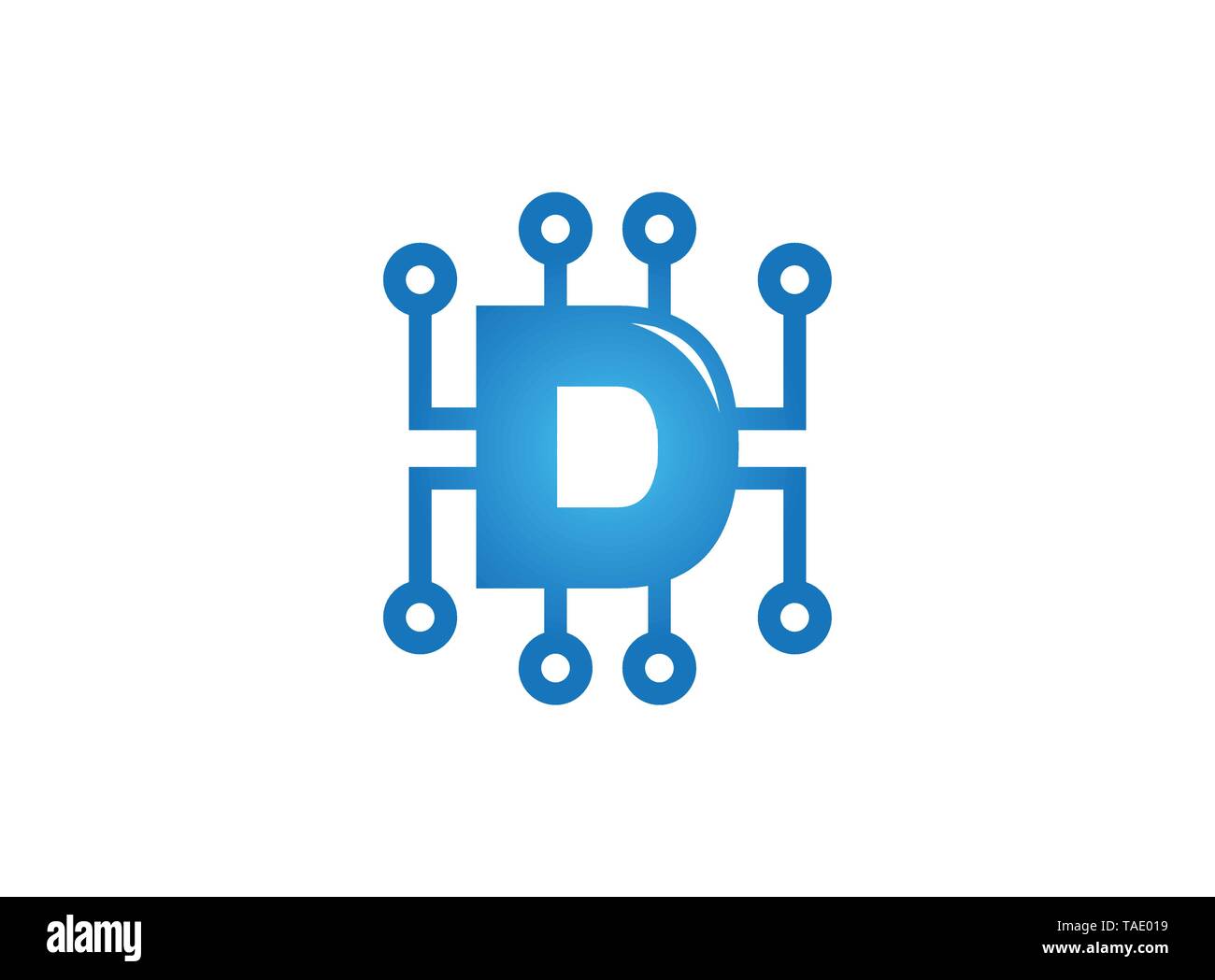 Creative D Letter Technology Logo Stock Vector Image & Art - Alamy