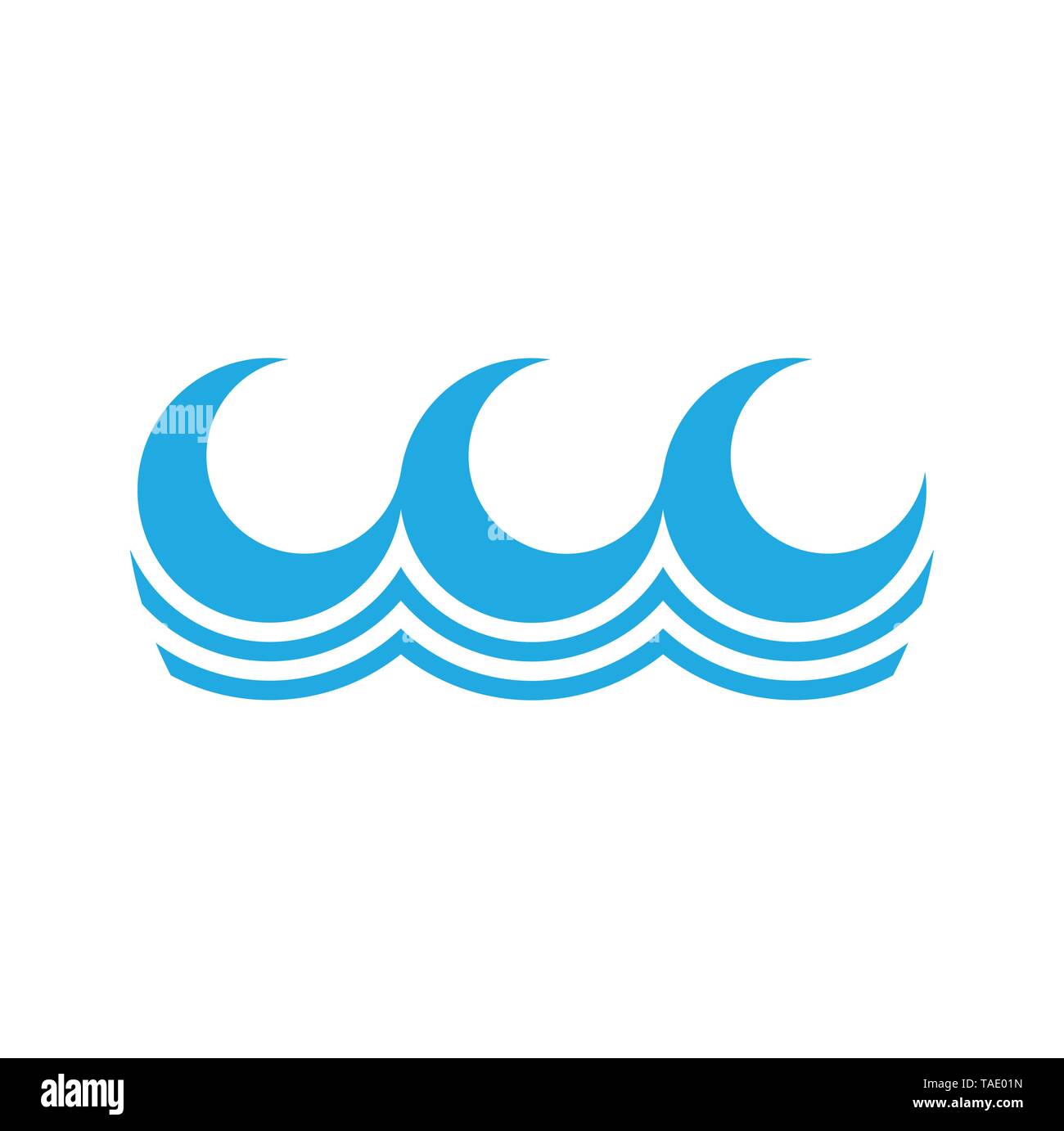 Waves icon on background for graphic and web design. Simple vector sign ...