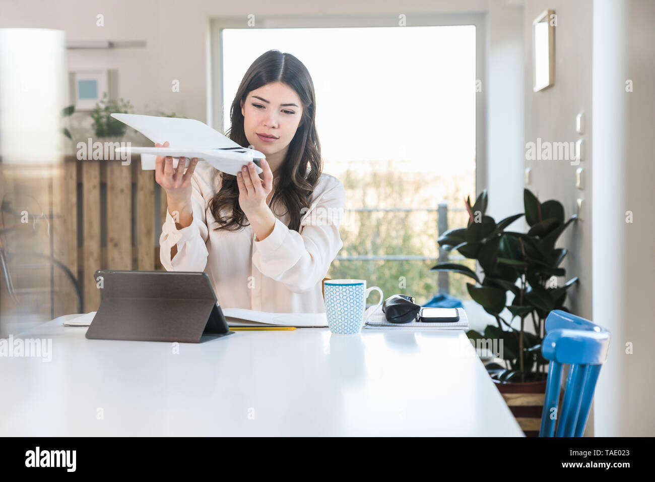 Woman model airplane hi-res stock photography and images - Alamy