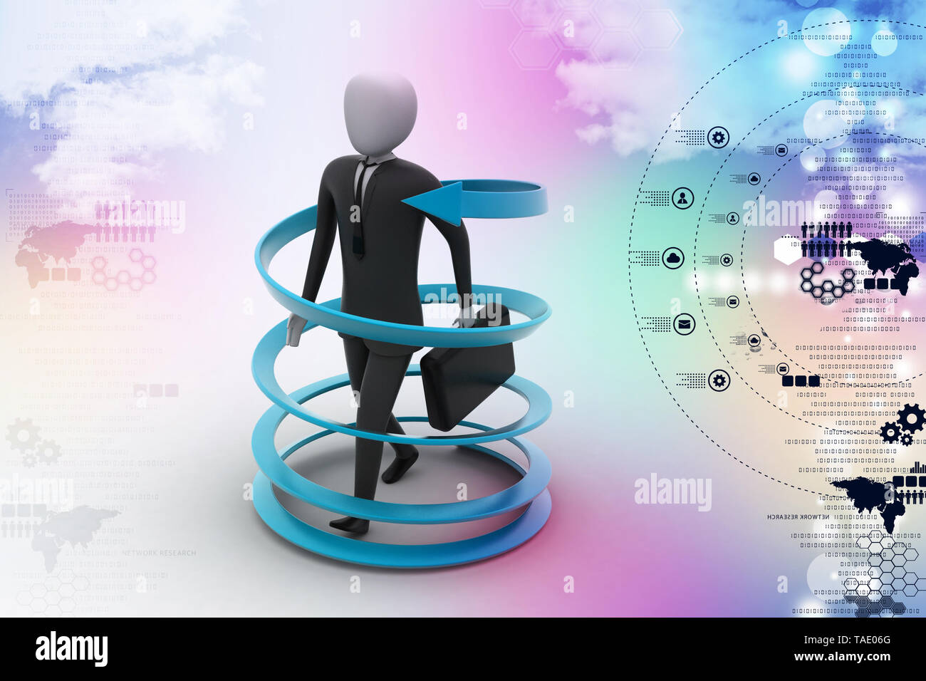 3d man business success concept Stock Photo - Alamy