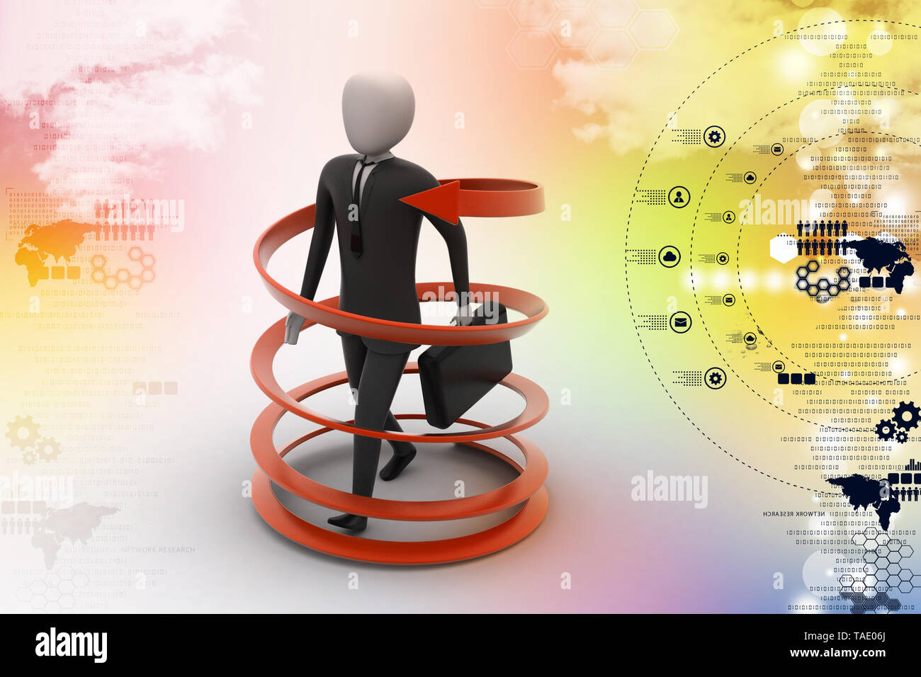 3d man business success concept Stock Photo - Alamy