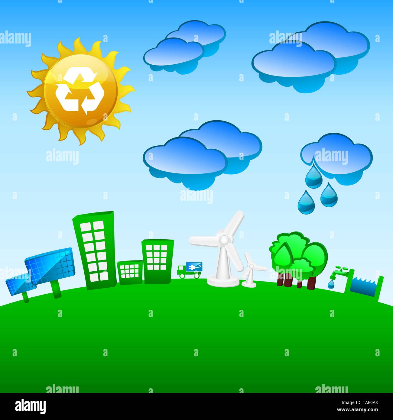 Wind cloud energy icon hi-res stock photography and images - Alamy