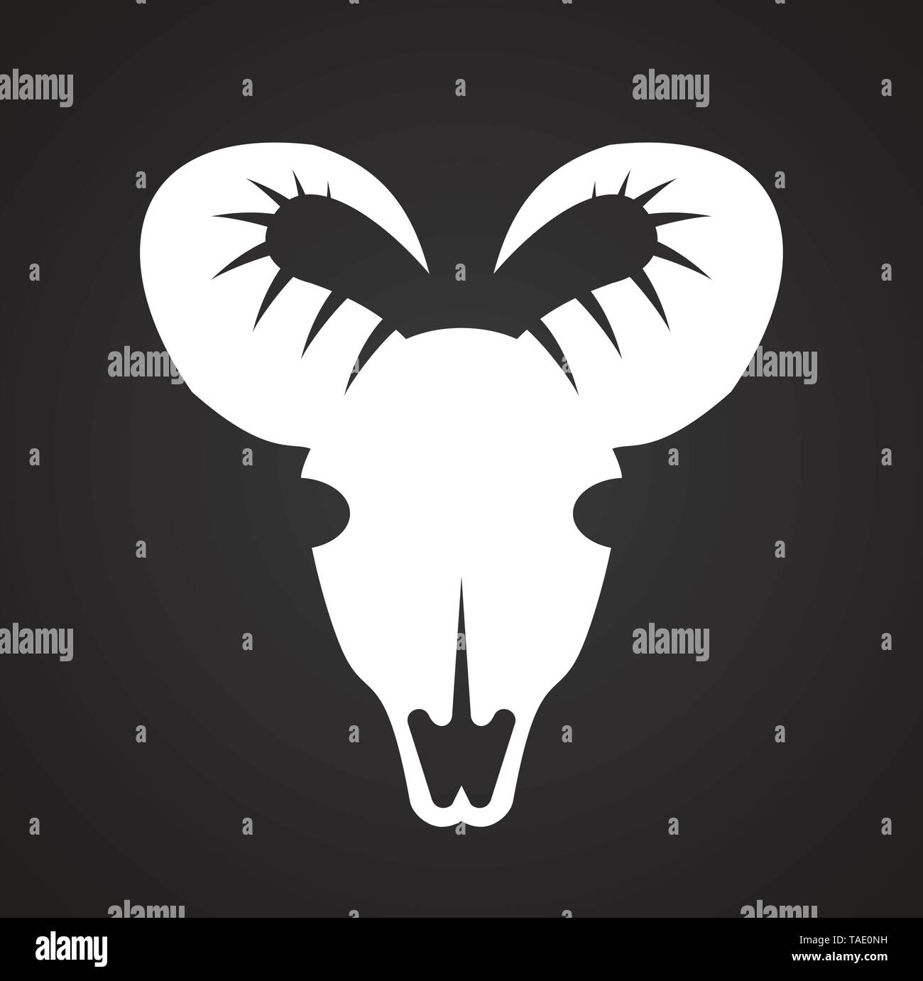 Animal skull icon on background for graphic and web design. Simple ...