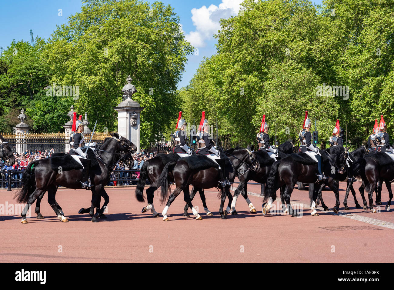 London, United Kingdom - May 12, 2019: The British Household Cavalry ...