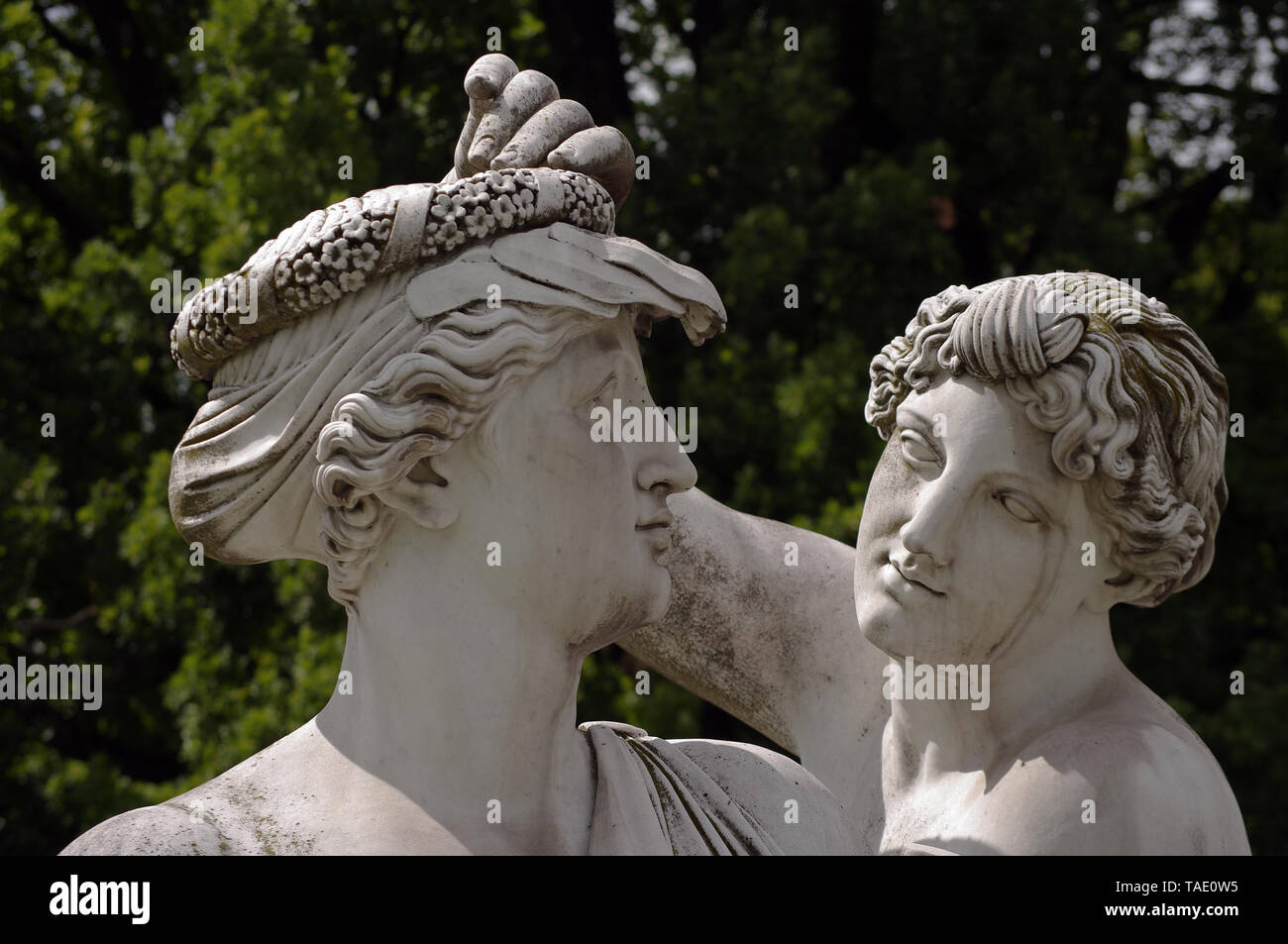 Statue of Nymphs at Rosenstein castle in Stuttgart Stock Photo - Alamy