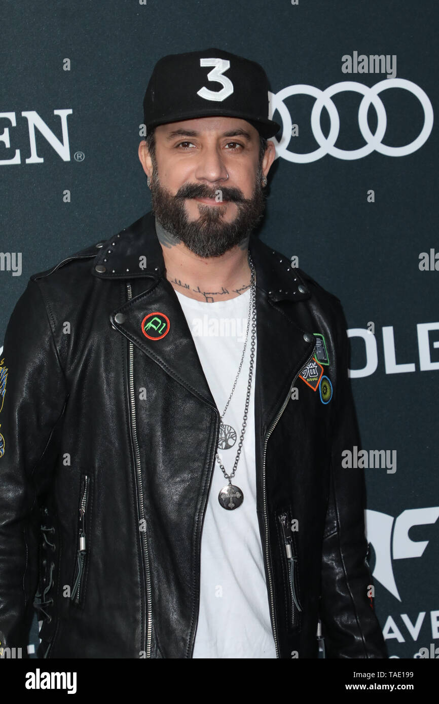 Aj mclean attending world premiere avengers hi-res stock photography ...