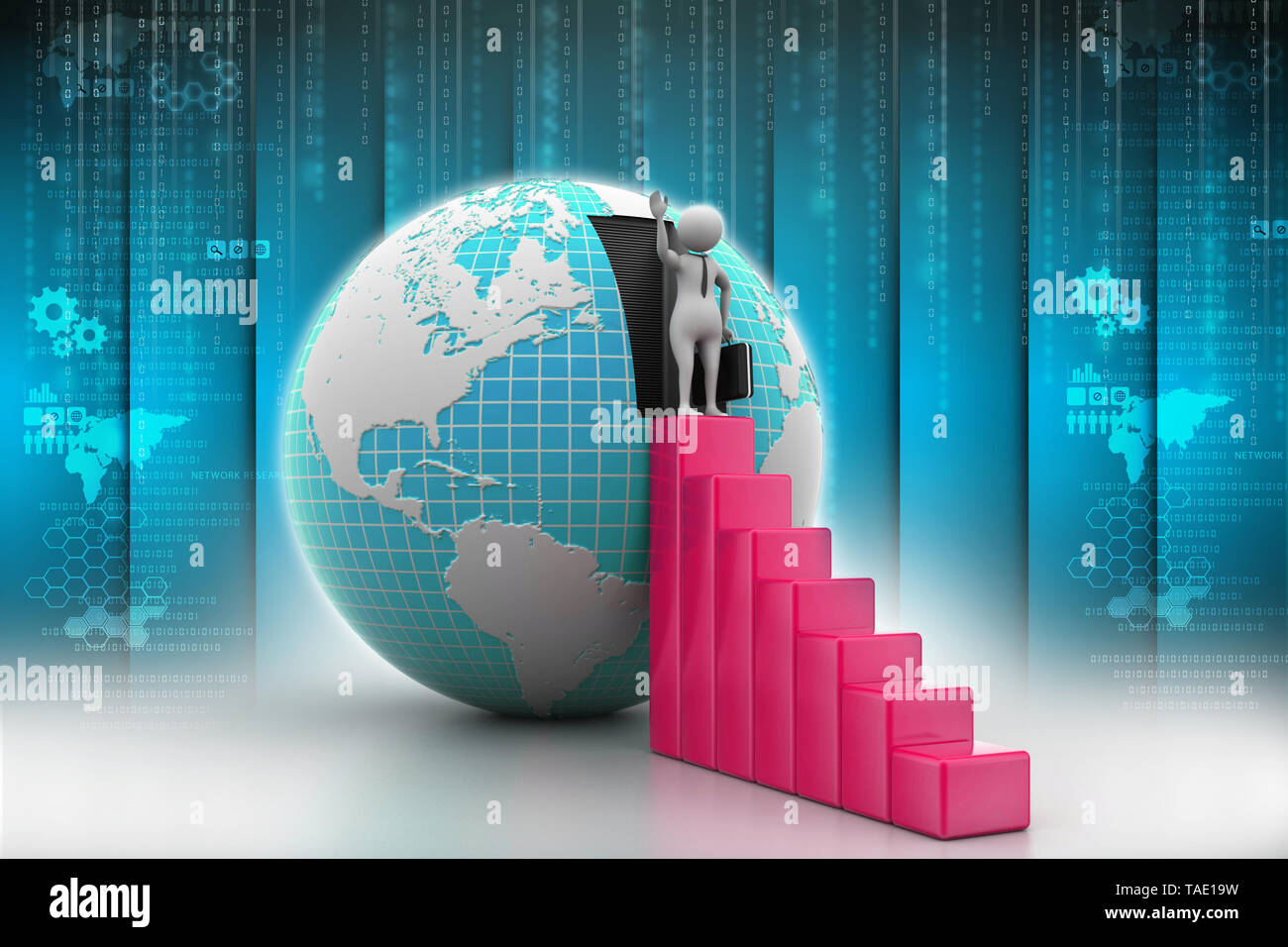 3d man going to growth Stock Photo - Alamy