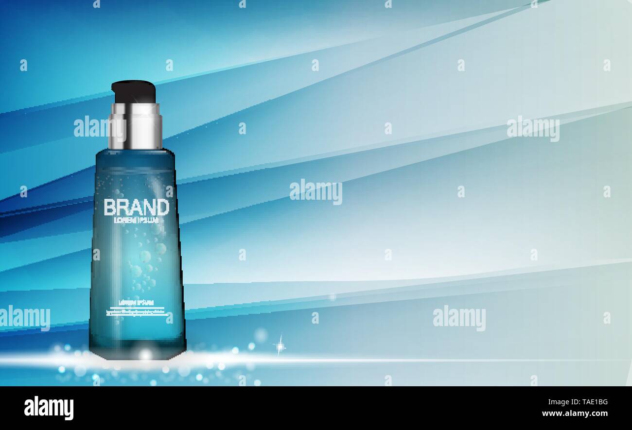 Design Cosmetics Product Template for Ads or Magazine Background. 3D ...