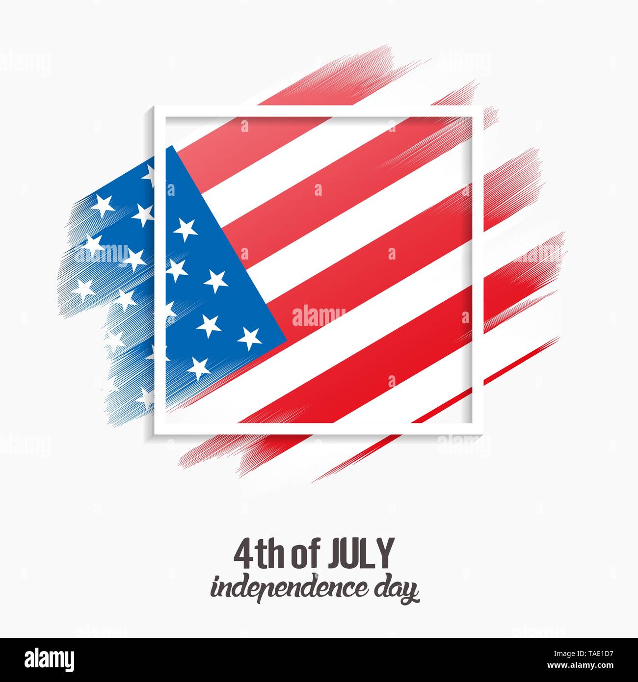 4th of July, United States independence day white background, vector ...