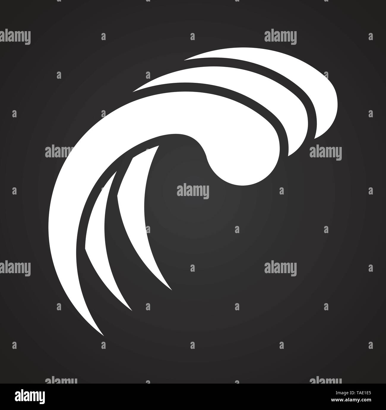Waves icon on background for graphic and web design. Simple vector sign ...