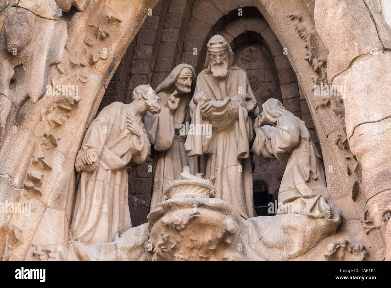 Jesus sculpture sagrada familia temple hi-res stock photography and images - Alamy
