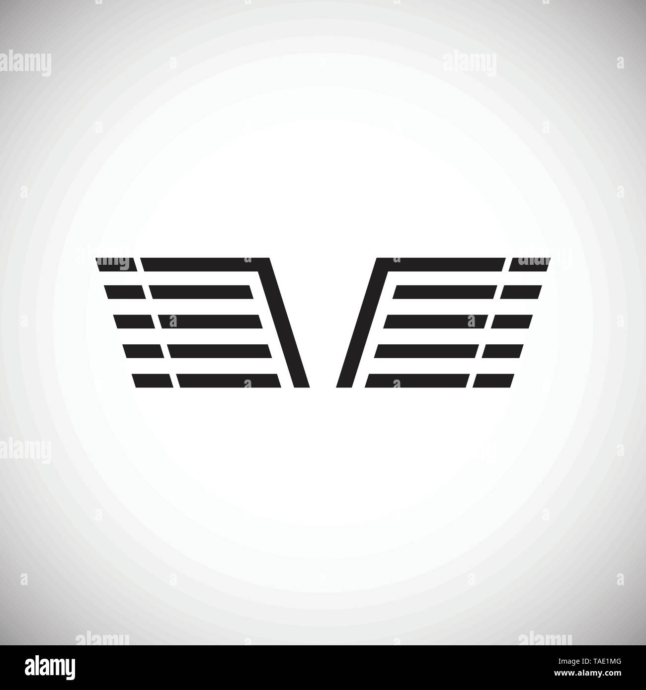 Wing icon on white background for graphic and web design. Simple vector ...