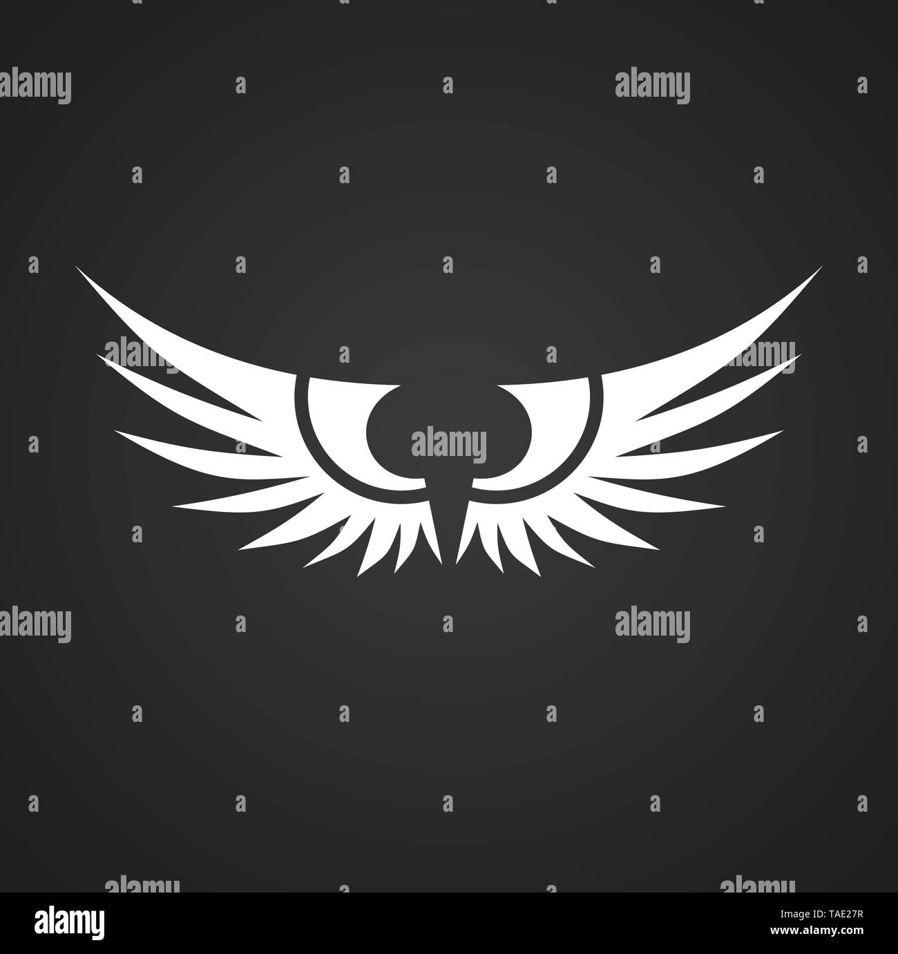 Wing icon on white background for graphic and web design. Simple vector ...